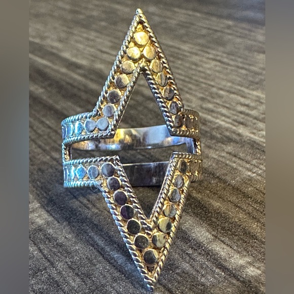 Anna Beck | Jewelry | Authentic Anna Beck Gold Double Triangle Ring ...
